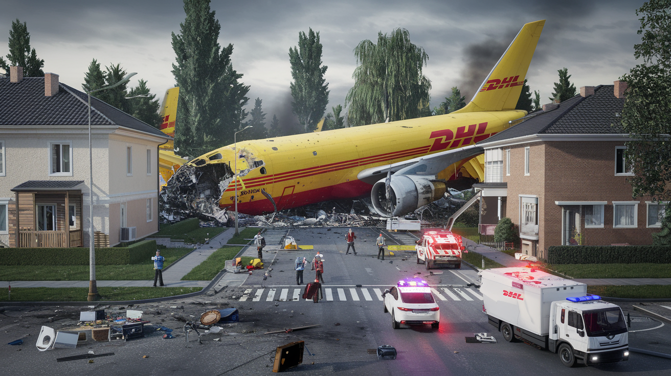 Drama in Vilnius: DHL Cargo Plane crashes into residential area